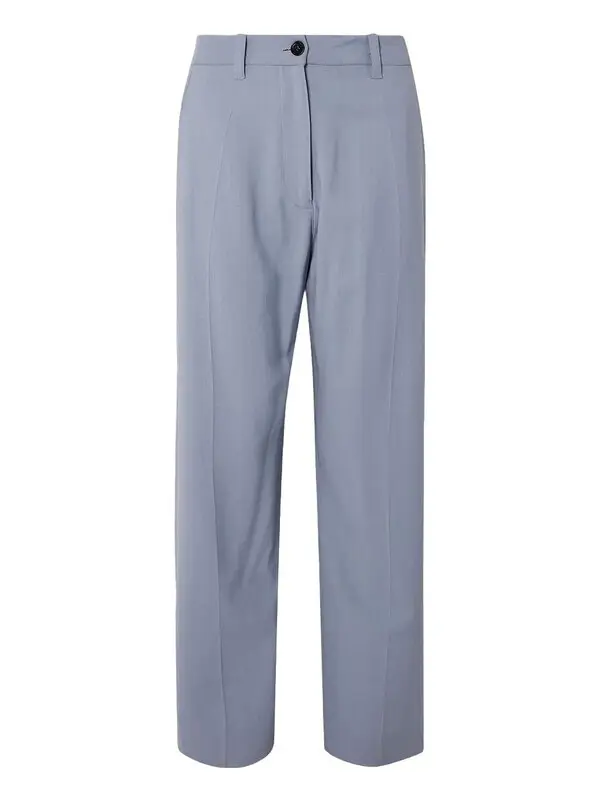 Proenza Schouler Otis Crepe Wide-leg Pants - Light Blue