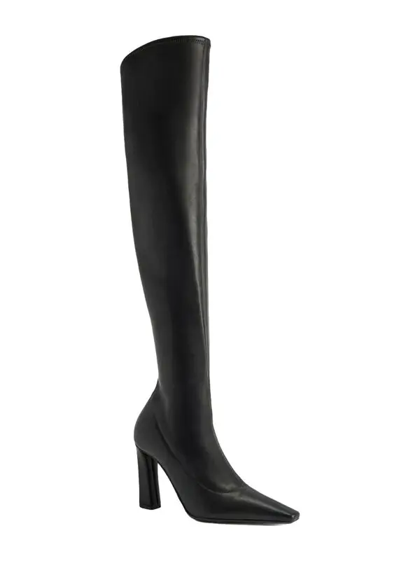 GIUSEPPE ZANOTTI Square-toe Knee-high Boots - Black