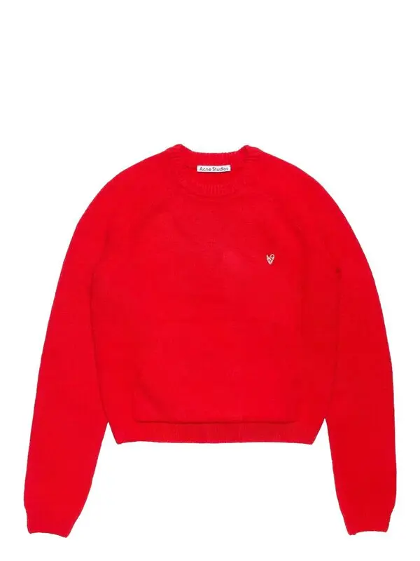 Acne Studios Crew-neck Sweater With Pocket - Red