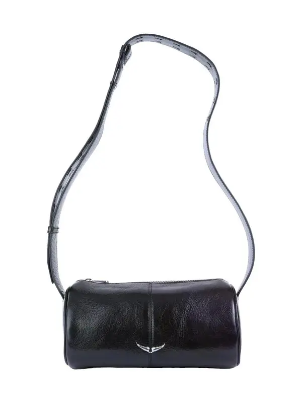 Zadig&Voltaire Cylindrical Leather Shoulder Bag - Black