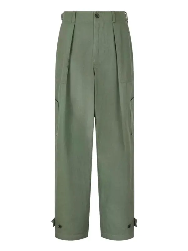 TOMBOY Pleat-detailed Cargo Trousers - Green