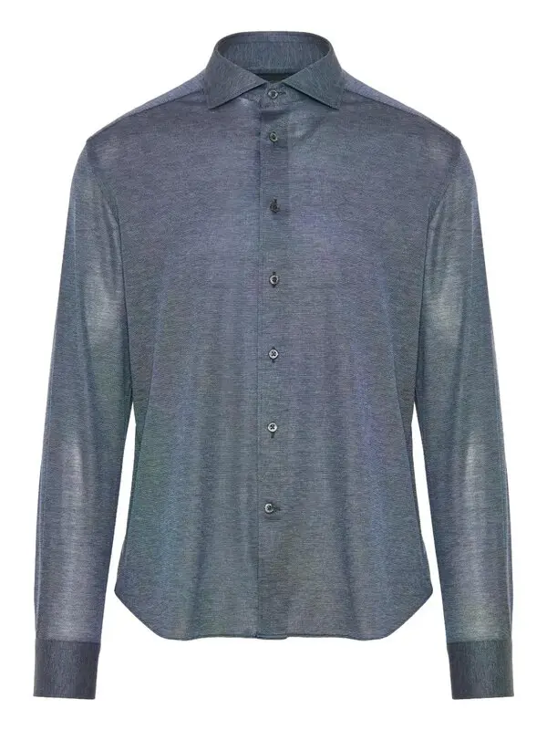 Corneliani Longsleeved Button-down Shirt - Blue