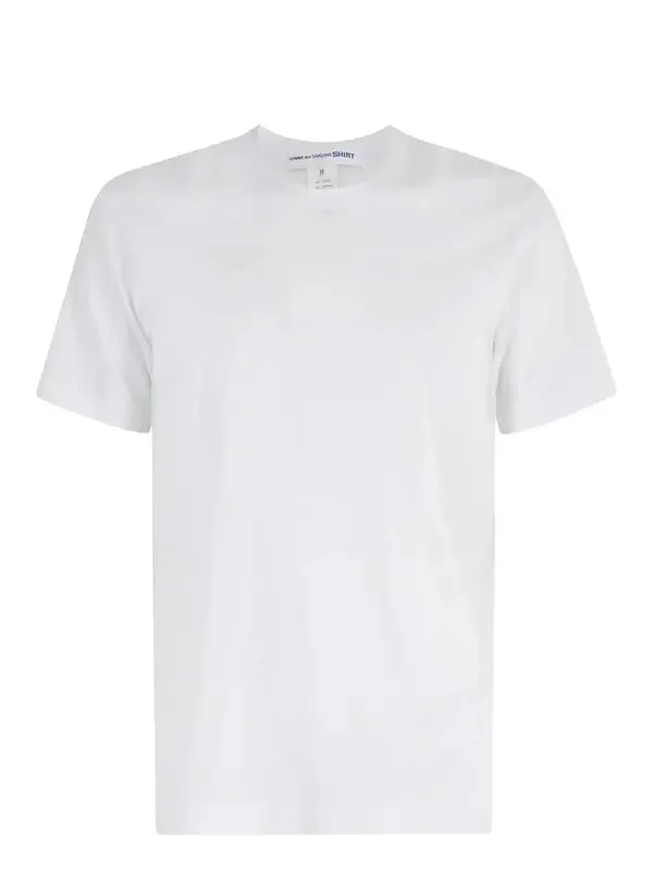 Comme Des Garçons Logo-print Crew-neck T-shirt - White
