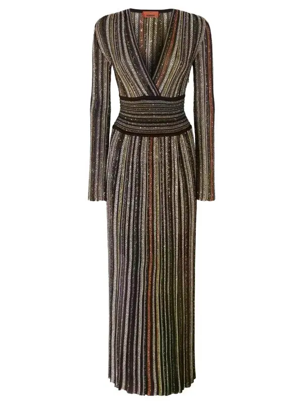 Missoni Stripe Embellished Dress - Black