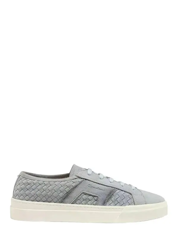 Santoni Leather Low-top Sneakers - Grey