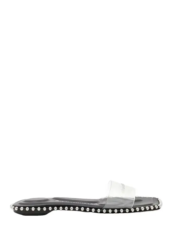 Alexander Wang Beaded Clear-strap Flats - Black