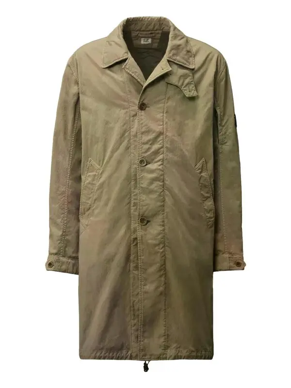 C.P. COMPANY Buttoned Coat With Quilted Lining - Neutrals