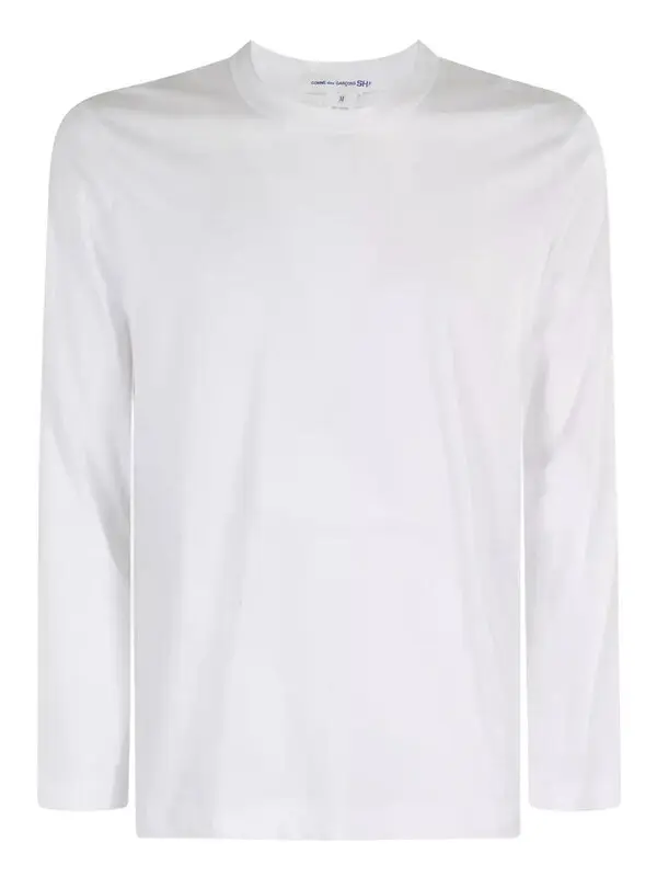 Comme Des Garçons Long-sleeve Logo T-shirt - White