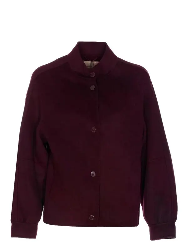 TWINSET Snap-button Wool-blend Jacket - Red