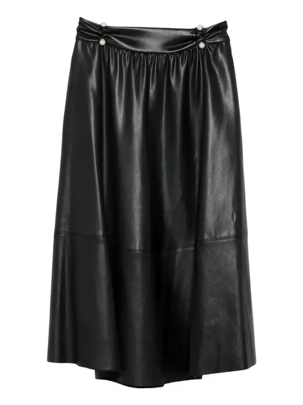 Liu Jo Button-detailed A-line Skirt - Black