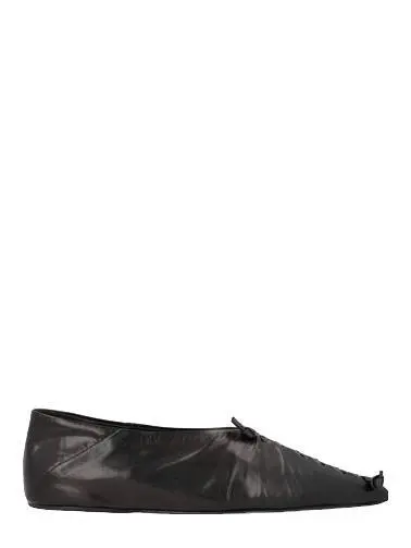 JIL SANDER Ballet Flats In Leather - Black