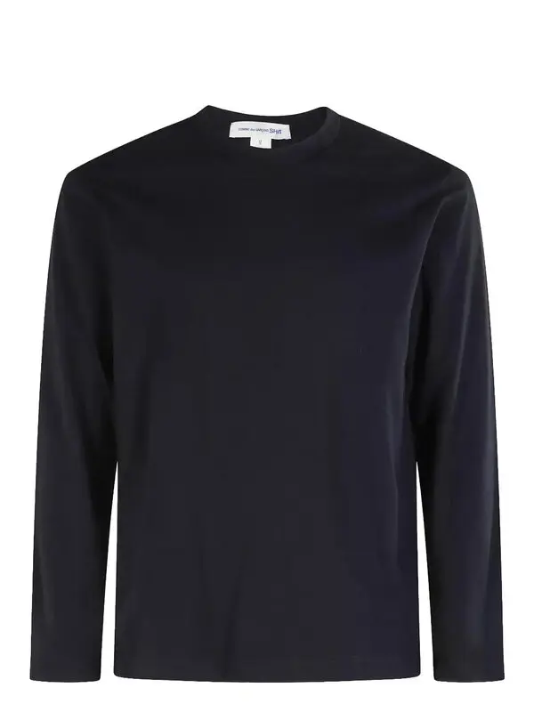 Comme Des Garçons Long-sleeve Logo T-shirt - Blue