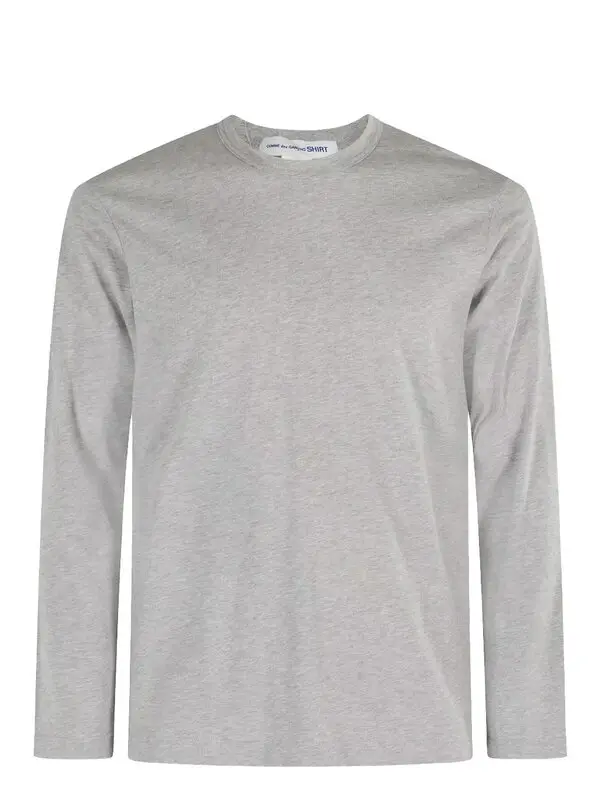 Comme Des Garçons Long-sleeve Logo-print T-shirt - Grey