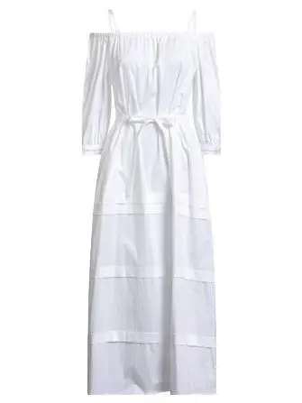 Peserico Cotton-blend Midi Dress - White
