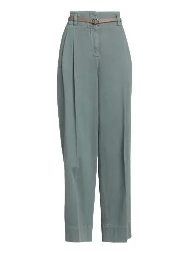 Peserico Wide-leg Gabardine Pants - Sage Green
