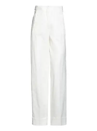 Peserico Cotton-elastane Straight-leg Pants - White