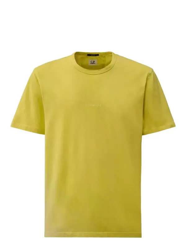 C.P. COMPANY Logo-print Cotton T-shirt - Yellow