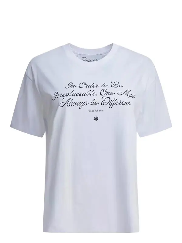 SEMPER Quote-print T-shirt - White