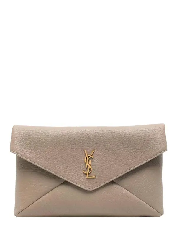 Saint Laurent Large Cassandre Clutch - Grey