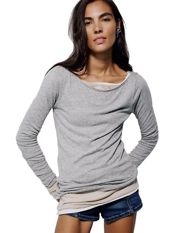 Free People We The Free Most Loved Long Sleeve - Heather Grey