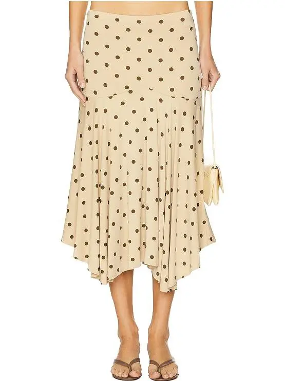 With Jéan Maeve Midi Skirt - Polka Dot