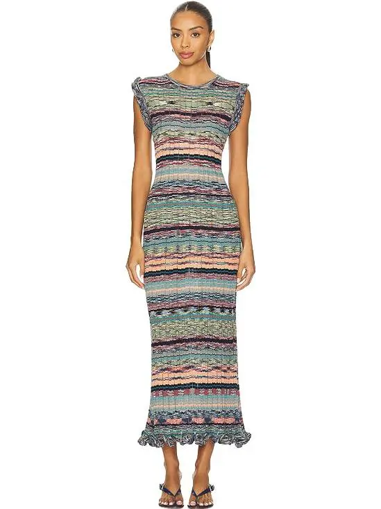 Ulla Johnson Ajak Sleeveless Knit Midi Dress - Azurite