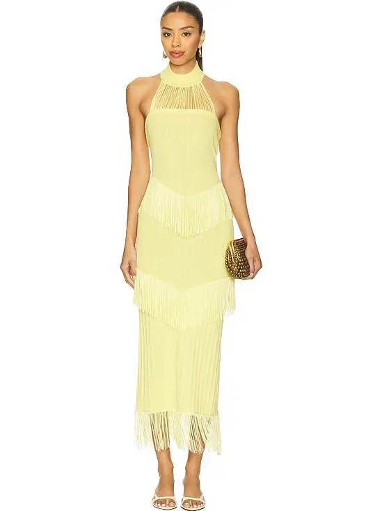 YELLOW THE LABEL Lana Fringe Dress - Yellow