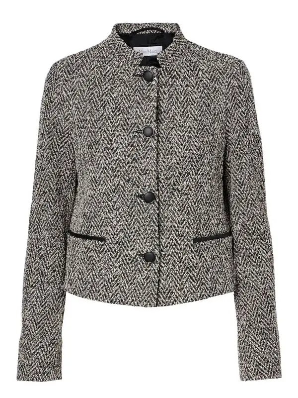Max Mara Donald Cotton And Wool-blend Jacket - Grey