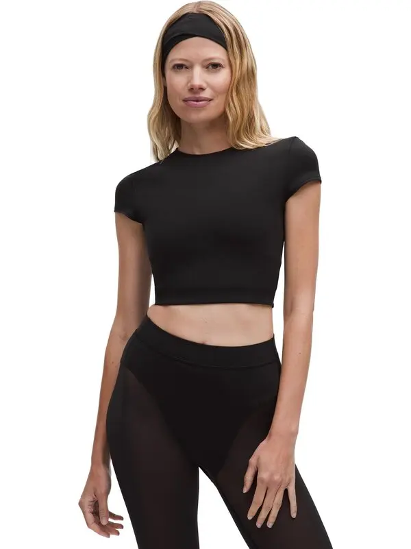 Lululemon Nulu Mesh-back Baby Tee - Black