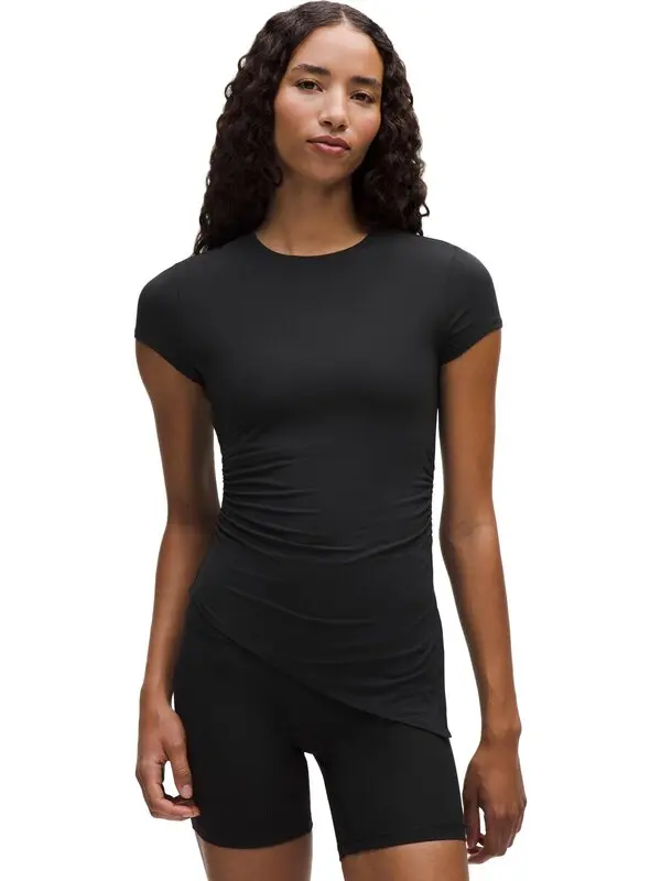 Lululemon Modal-silk Asymmetrical-hem T-shirt - Black