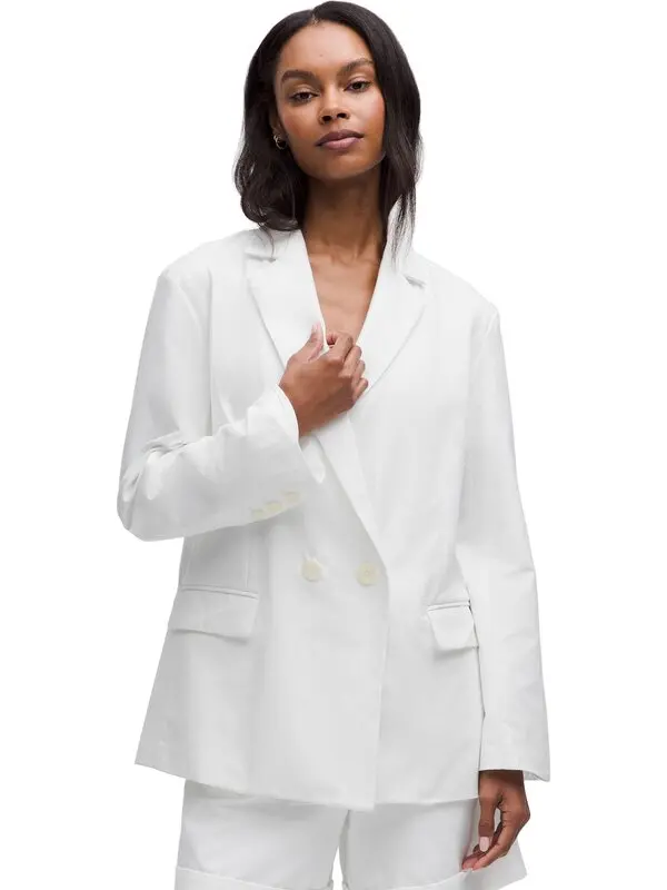 Lululemon Lululinen Oversized Blazer - White