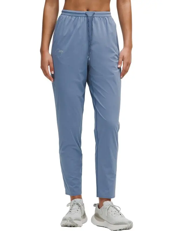 Lululemon Mile Maker Run Crew Graphic High-rise Track Pant - Washed Denim