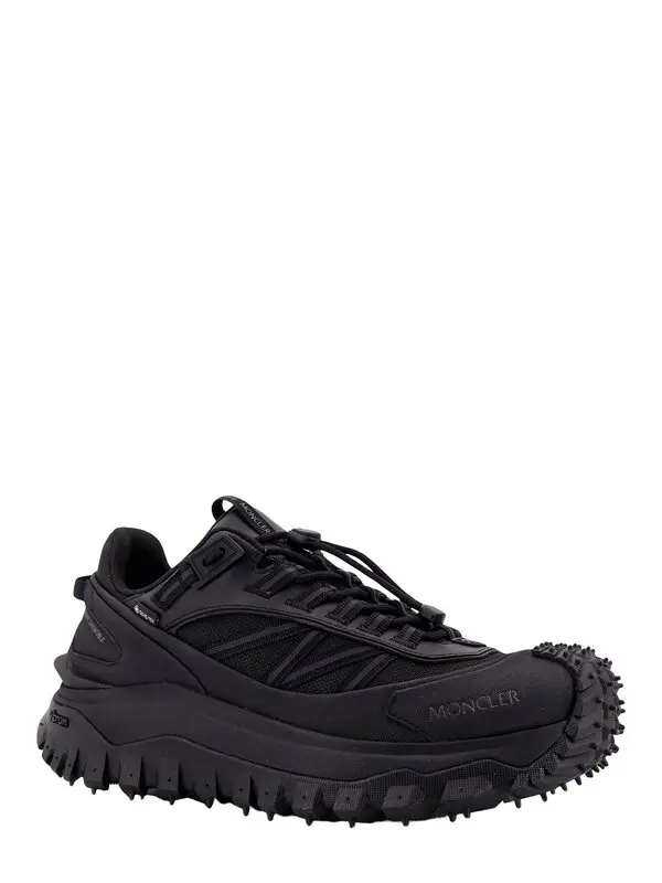 Moncler Trailgrip Gtx Mesh And Leather Sneakers - Black