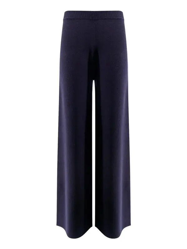 Max Mara Wool And Cashmere Wide Leg Trousers - Blue