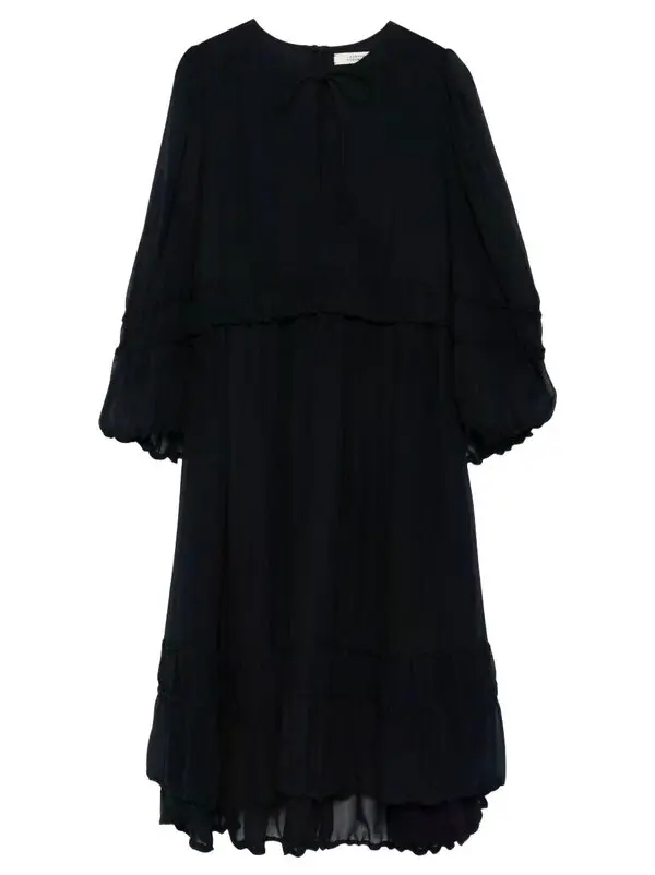 Dorothee Schumacher Long-sleeved Silk Dress - Blue