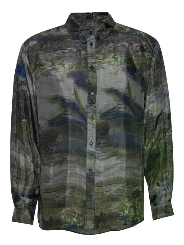 Henrik Vibskov Block Long-sleeves Shirt - Green