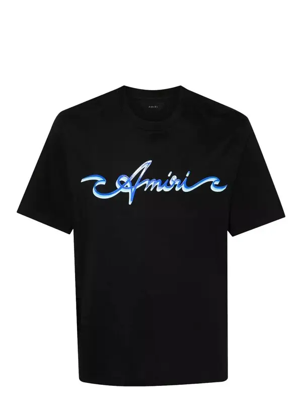 Amiri Logo-print Cotton T-shirt - Black