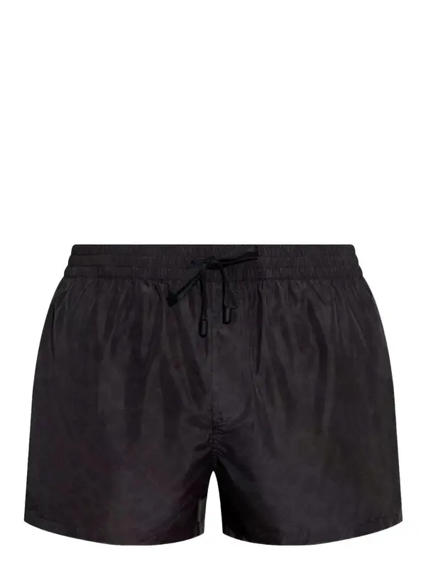 Balmain Drawstring-fastening Swim Shorts - Black