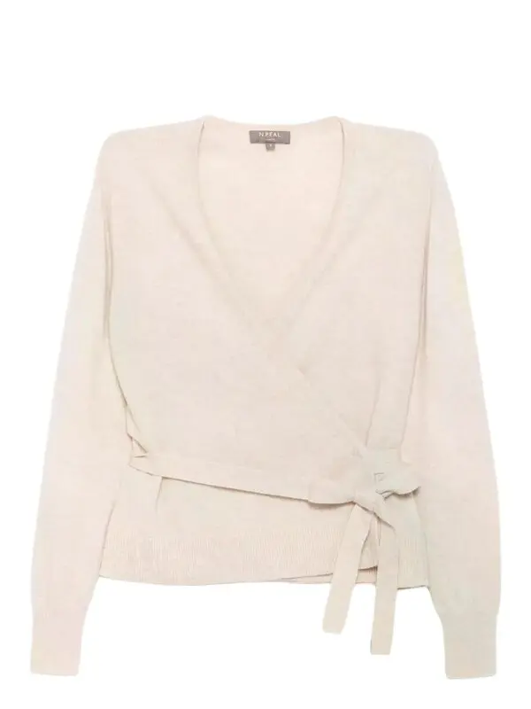 N.peal Arabella Wrap Cardigan - Neutrals