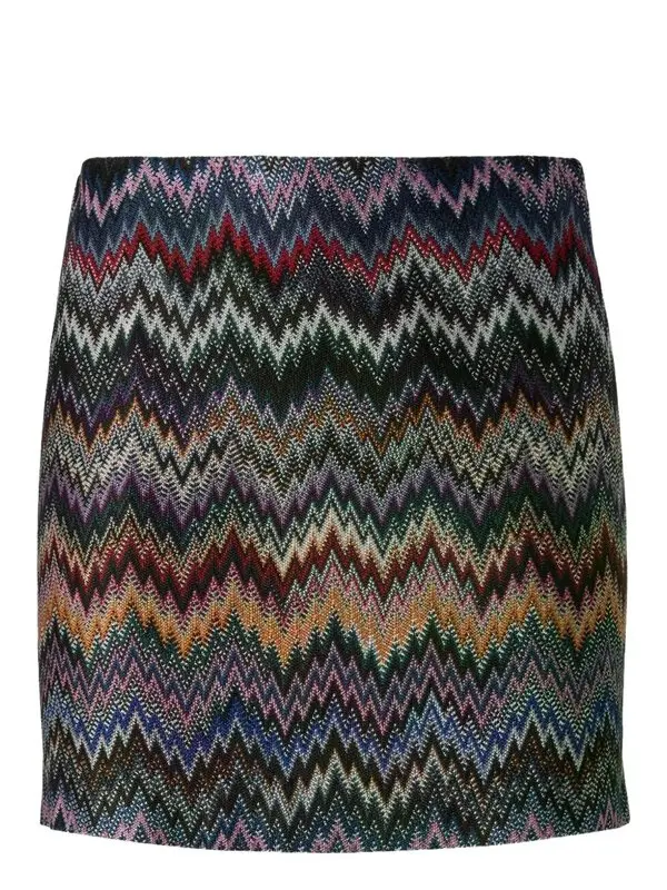 Missoni Zigzag Knit Mini Skirt - Black