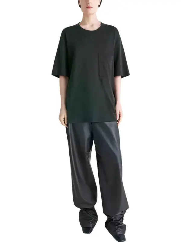 LEMAIRE Patch-pocket Crewneck T-shirt - Black