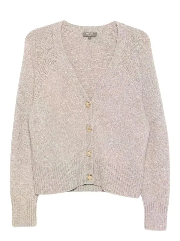 N.peal V-neck Cardigan - Neutrals
