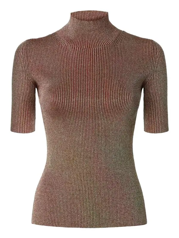 Missoni Metallic Effect Ribbed-knit Top - Pink