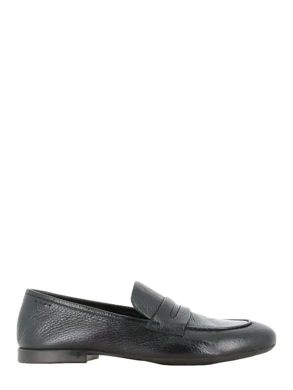 ALEXANDER HOTTO Leather Penny Loafers - Black