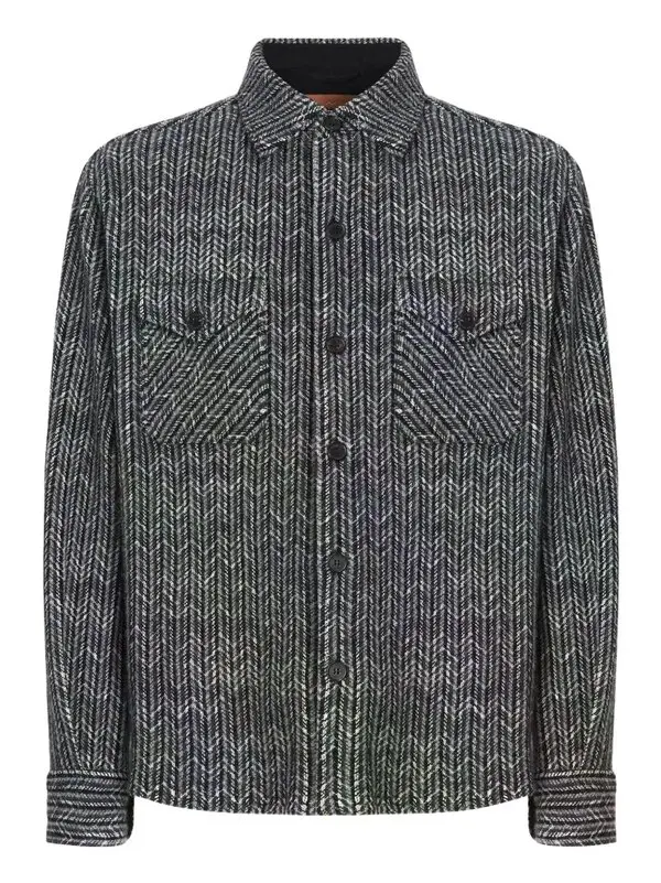 Missoni Herringbone-pattern Shirt - Grey
