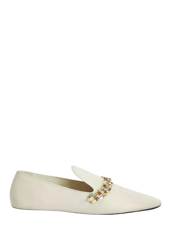 JIL SANDER Leather Loafers - White