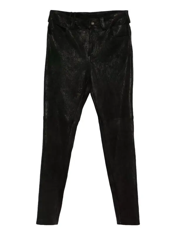 SALVATORE SANTORO Sheepskin Trousers - Black