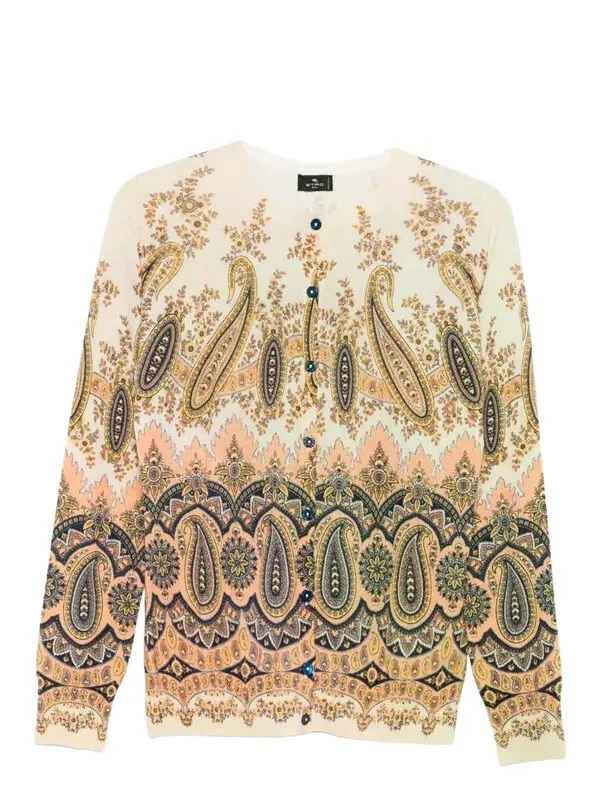 Etro Paisley-print Cardigan - Neutrals
