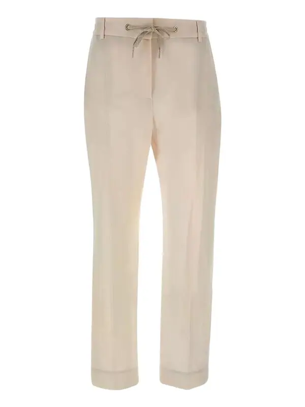 Eleventy Drawstring-cuffed Trousers - Neutrals