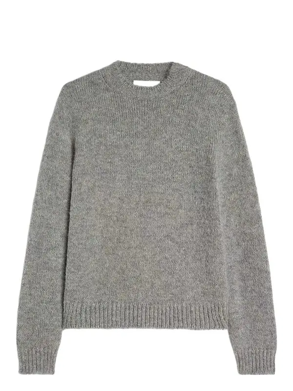 JIL SANDER Ribbed-cuff Alpaca-wool-blend Sweater - Grey